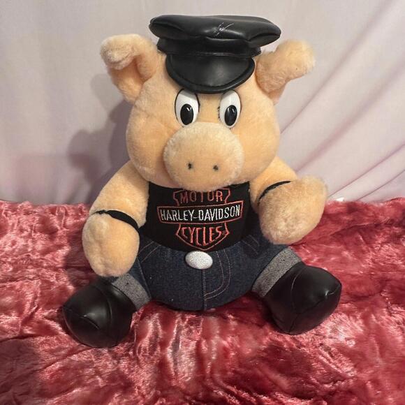 Other | Harley Davidson Plush Hog Biker 1 Inch Stuffed Animal Pig 1993 ...